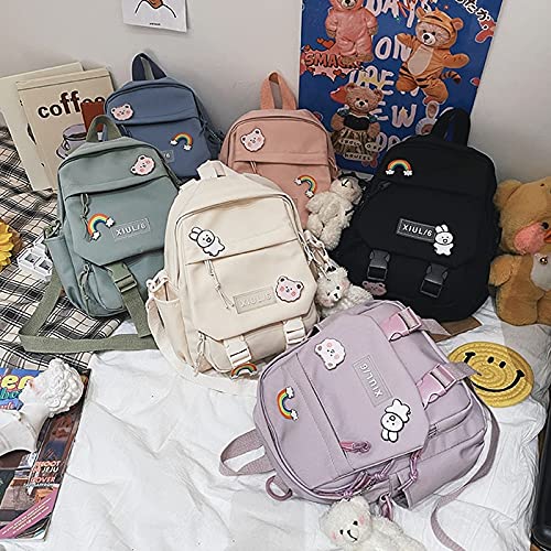 GGOOB Cute Mini Backpacks with Accessories Aesthetic Mini Backpack for Teens Kawaii Small Backpack (Green,With-Accessories)