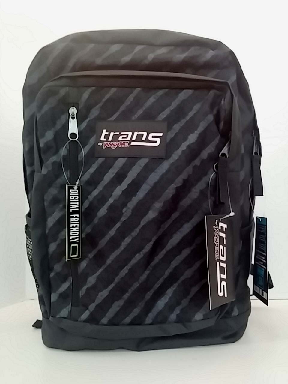 Jansport Trans Megahertz II Backpack - Grey with Stripes