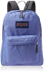 jansport superbreak backpack - lightweight pack, bleached denim