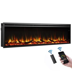 legendflame austin in wall recessed & wall mounted electric fireplace (72")