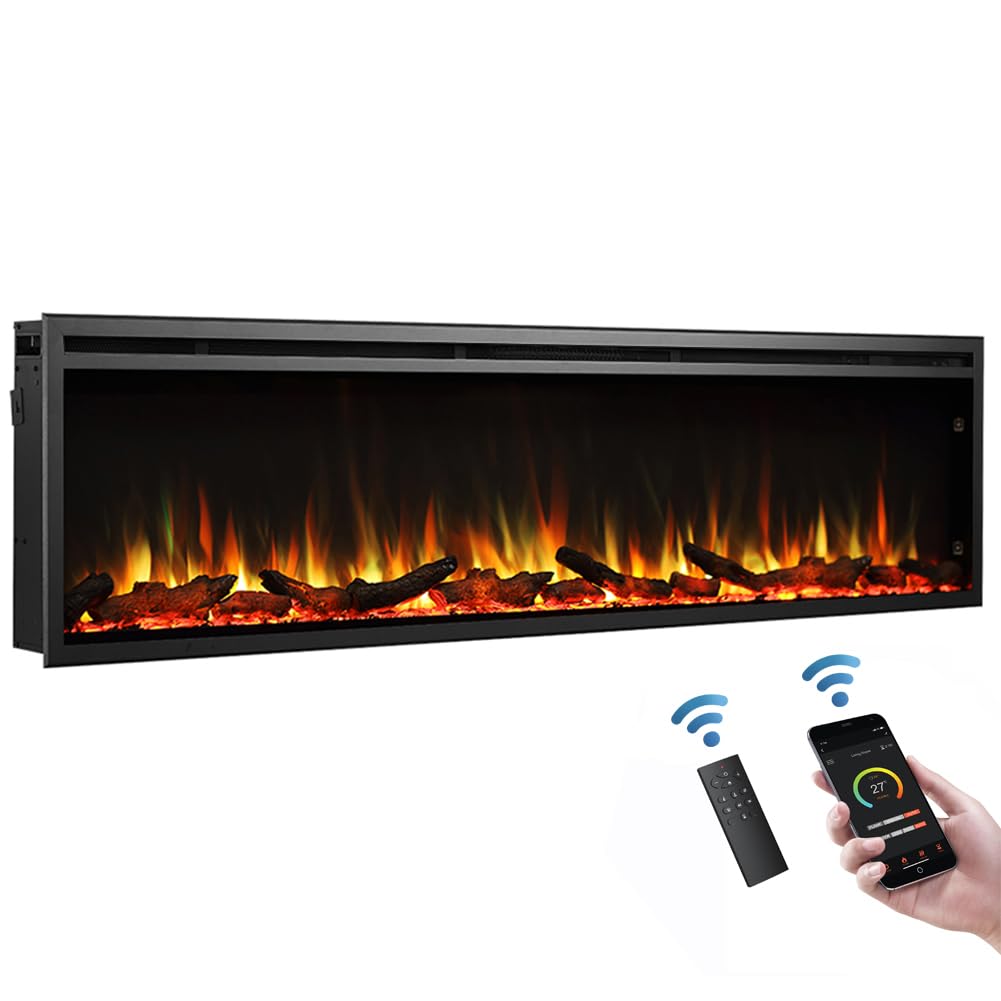 LegendFlame Austin in Wall Recessed & Wall Mounted Electric Fireplace (72")