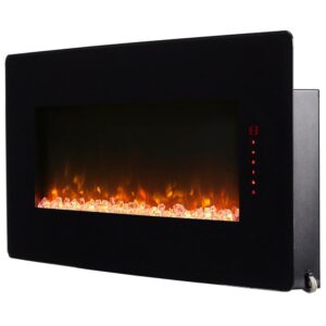 dimplex winslow 42" wall-mounted/tabletop electric linear fireplace (model: swm4220), 4777 btu, 120 volt, 1400 watt, black