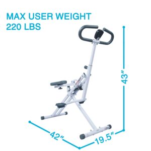 EFITMENT Rower-Ride Squat Machines for Home Exercise Trainer Total Body Abs and Glutes Butt Assist Db Method Upright Workout Rowing Machine - SA022