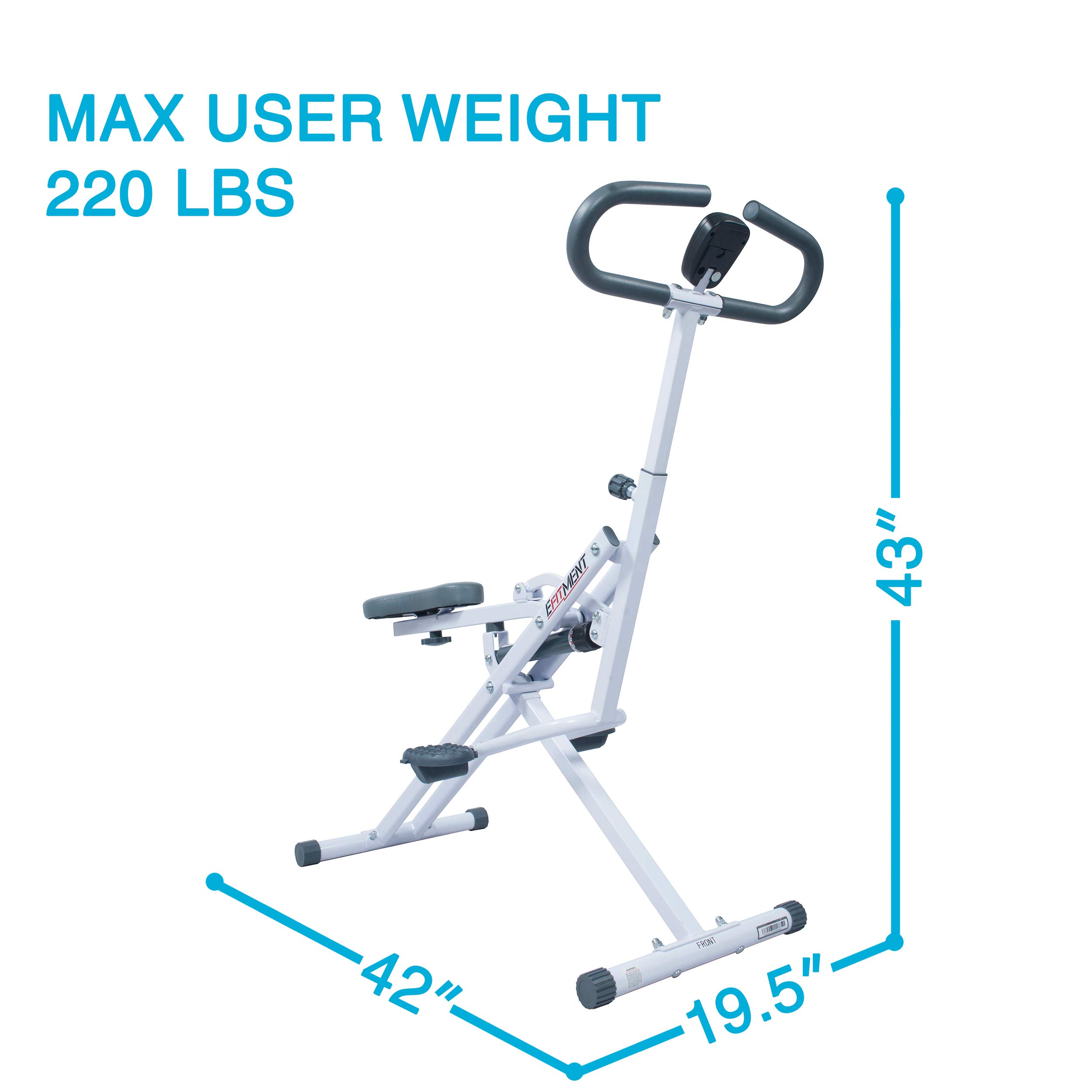 EFITMENT Rower-Ride Squat Machines for Home Exercise Trainer Total Body Abs and Glutes Butt Assist Db Method Upright Workout Rowing Machine - SA022