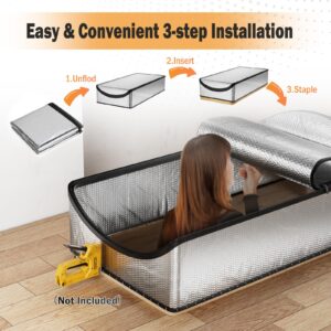 Angooni Attic Stairs Insulation Cover, 25 in x 54 in x 11in Thick & Robust Attic Ladder Insulation Cover - Attic Stairway Insulation Cover, Attic Door Insulation Cover with Zipper, No Leaking