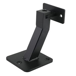 RealPlus Swivel Handrail Brackets Heavy Duty Steel Hand Rail Brackets for Staircase Stair Railing, Pack of 4 (Black)