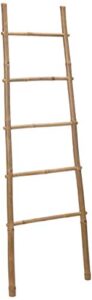 master garden products bamboo ladder rack, 60h", yellow