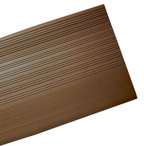 master stop 5136006 stair tread sq nose 48 in brown. brown, general, molded vinyl ribbed design stair tread.