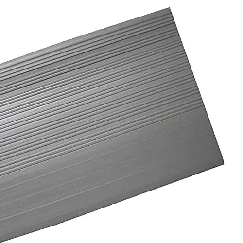 MASTER STOP 5136003 Stair Tread SQ Nose 42 in. Gray, General, Molded Vinyl Ribbed Design Stair Tread.