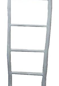 MGP 60" H Teak log ladder (White)