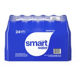 smartwater Smart Water Sports Cap, 700ml, 24 Pack, 23.7 Fl Ounce (Pack of 24)