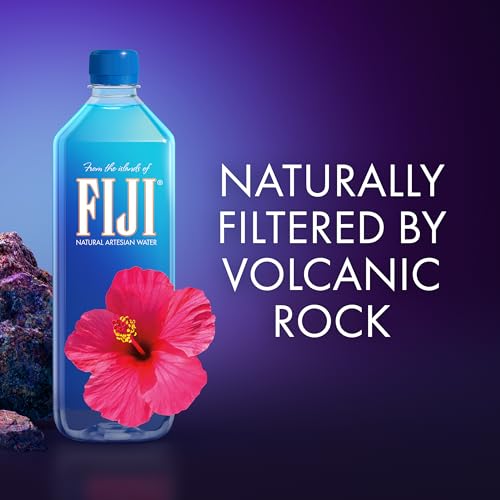 FIJI Natural Artesian Bottled Water 1 Liter / 33.8 Fl Ounce (Pack of 12)