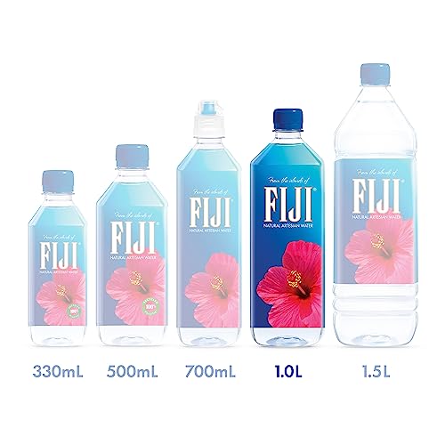 FIJI Natural Artesian Bottled Water 1 Liter / 33.8 Fl Ounce (Pack of 12)