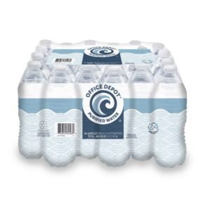 office depot® brand purified water, 16.9 oz, case of 24 bottles