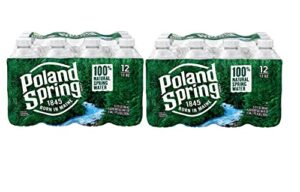 24 x poland spring brand 100% natural spring water, 12 fl oz. plastic bottles by mialo trusted trader