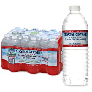 crystal geyser since 1977, water alpine spring 24 count, 405.6 fl oz (24514 7)