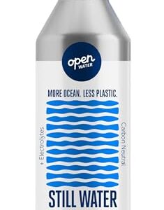 Open Water Still Bottled Water with Electrolytes in 16-oz Aluminum Bottles (2 Cases, 24 bottles - Still) | BPA-free and Eco friendly