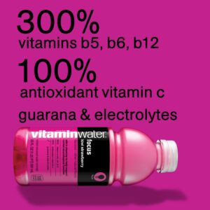 vitaminwater focus electrolyte enhanced water w/vitamins, kiwi-strawberry drinks, 20 fl oz, 12 Pack