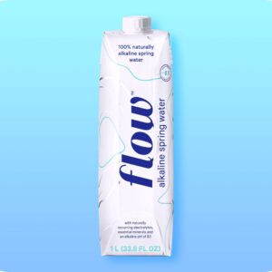 flow alkaline spring water, 100% naturally alkaline,1l (pack of 6)