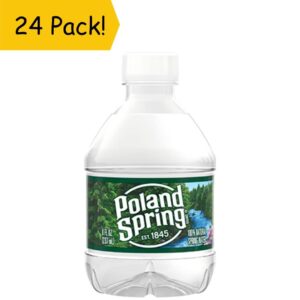 Poland Spring Mini Water Bottles, 8oz, 24-Pack - Bundled in a PD Bag