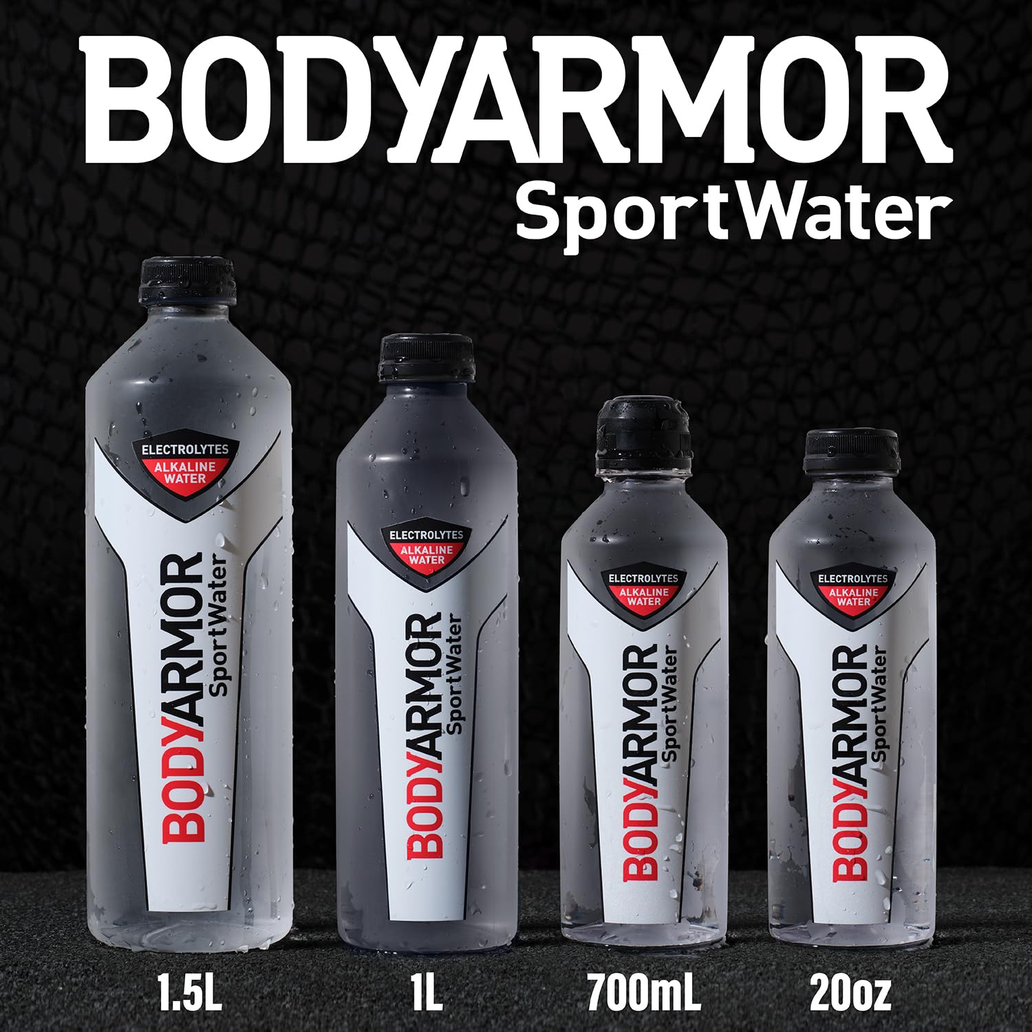 BODYARMOR SportWater Alkaline Water, Superior Hydration, High Alkaline Water pH 9+, Electrolytes, Perfect for your Active Lifestyle, 1 Liter (Pack of 6)