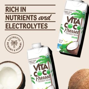 Vita Coco Organic Coconut Water, Pressed, More "Coconutty" Flavor, Natural Electrolytes, Vital Nutrients, 16.9 Fl Oz (Pack of 12)