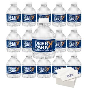 deer park bottled water (8 oz pack of 15) with bay area marketplace napkins