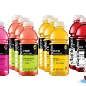 Vitamin Water Variety Pack - 20 oz Water Bottles - Vitaminwater Energy Drink, Flavored Water - Vitamin water XXX, Energy, Refresh, Focus - Sport Drinks Variety Pack - Vitamin Water 12 Pack