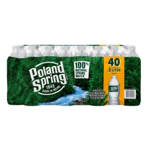 poland spring natural water 16.9 oz. 40 count (1 pack)