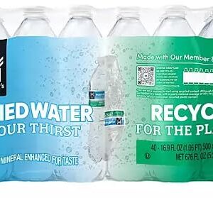 Member's Mark Purified Bottled Water (Pack of 45) 16.9 Fl Oz, 760.5 Fluid Ounce