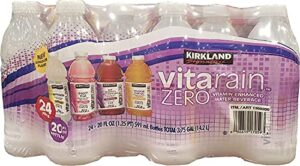 kirkland signature vita rain zero variety water beverage 24/20 fl oz bottles net wt 480 fl oz