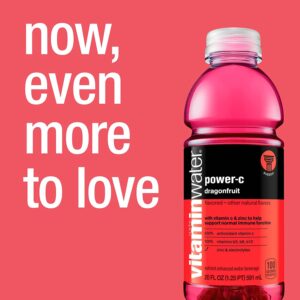 Vitamin Water Energy, Nutrient Enhanced Water Beverage, Electrolyte Enhanced Bottled Water - 20 Fl Oz (Pack of 12) (Power-C Dragonfruit)