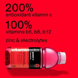 Vitamin Water Energy, Nutrient Enhanced Water Beverage, Electrolyte Enhanced Bottled Water - 20 Fl Oz (Pack of 12) (Power-C Dragonfruit)