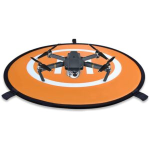 drone landing pads, kinbon waterproof 28'' universal landing pad fast-fold double sided quadcopter landing pads for rc drones helicopter dji spark mavic pro phantom 2/3/4 pro inspire 2/1 3dr solo