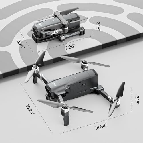 Holy Stone HS600 2-Axis Gimbal Drones with 4K EIS Camera for Adults, Integrated Remote ID, 2 Batteries 56-Min Flight Time, 10000 FT Range Transmission, GPS Drone with Brushless Motors, 4K/30FPS