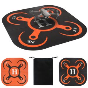 hzd drone landing pad 20 inch/50cm, weighted foldable double-sided fast-fold helipad for dji avata/mini 2/mini 3/mavic 3/mavic mini se/mavic air 2/air 2s/holy stone drone/fpv drone accessories