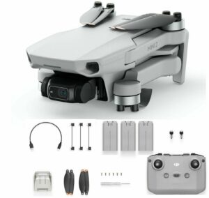 camrise original dji mini 2 drone quadcopter ready to fly 3 battery bundle (renewed)