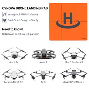 CYNOVA Drone Landing Pad Weighted for DJI AIR 3,Universal Waterproof Portable Landing Mat for DJI Mini 3 Pro/DJI Air 2s / DJI Drone Mini 2 / DJI Mini 4K / FPV Avata/Drone Accessories(65cm/25inch)