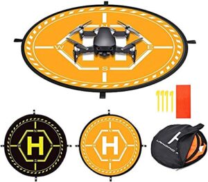 fstop labs 36 inch rc drone waterproof collapsible foldable landing pad for dji tello mavic 2 zoom air pro platinum phantom 3 4 spark accessories high contrast