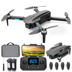 hhd drone with camera for adults, foldable rc quadcopter for beginners with 40 mins flight time, app control, auto return home, follow me, 2 batteries (black-1)