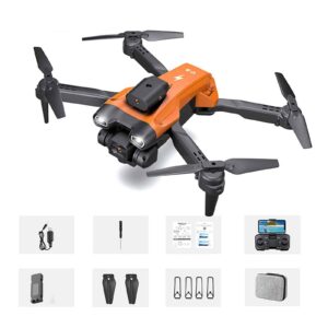 drone with camera, 4k hd wifi fpv mini drone, foldable rc quadcopte with 360 ° automatic obstacle avoidance, trajectory flying, gesture takes photos/videos, gift for family #