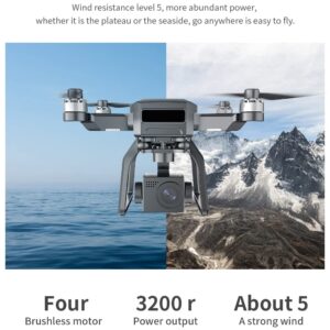 SJRC F7 PRO GPS Drone 4K Dual HD Camera 3-Axis Gimbal Professional Aerial Photography 3KM Brushless Quadcopter VS F11 4K Pro (Two Batteries)