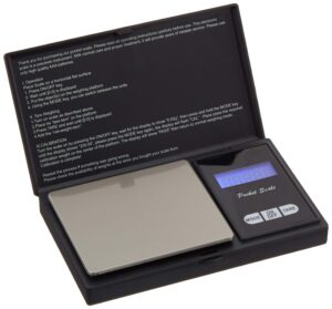 digital food scales precision 500g/0.01g, small pocket ounces grams, portable travel, jewelry scale (battery included)