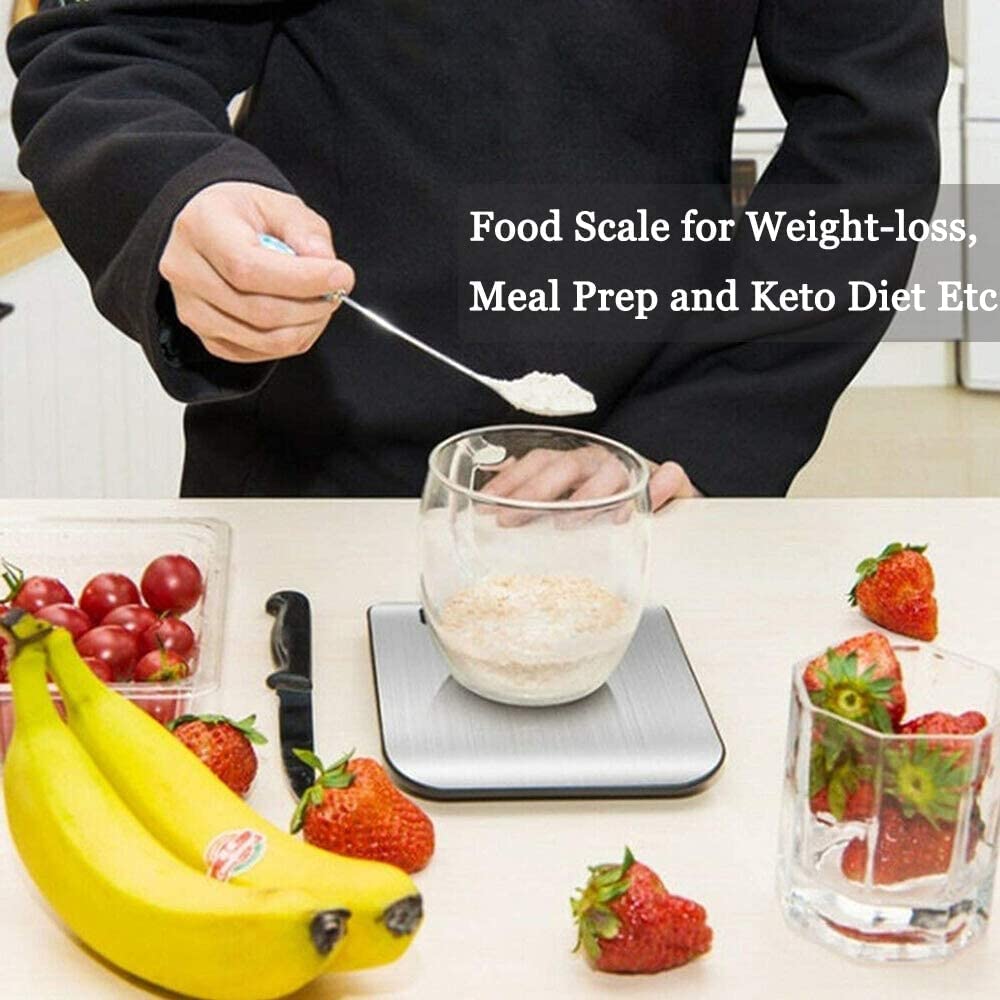 Introducing The SILSILA Digital Kitchen Scale! Precisely Measure Weight in Grams, Ounces, and pounds. with a max Capacity of 22lb and Graduation of 1g/0.05oz, It's Perfect for Cooking.