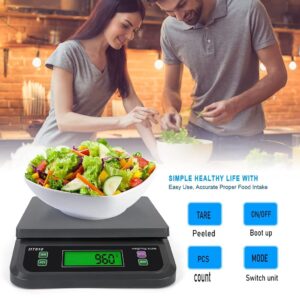 30kg/1g Digital Kitchen Weighing Scales LCD Display Electronic Food Scale 6 Kinds Units g, kg, lb, oz, It,ct with Count Peeling Function for Home Cooking Baking Fruit Multifunctional Scales (Color :