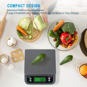 30kg/1g Digital Kitchen Weighing Scales LCD Display Electronic Food Scale 6 Kinds Units g, kg, lb, oz, It,ct with Count Peeling Function for Home Cooking Baking Fruit Multifunctional Scales (Color :