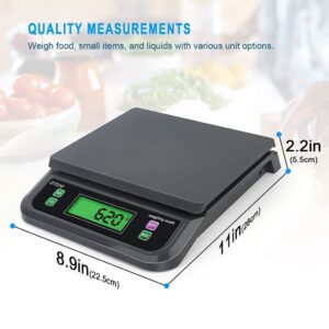 30kg/1g Digital Kitchen Weighing Scales LCD Display Electronic Food Scale 6 Kinds Units g, kg, lb, oz, It,ct with Count Peeling Function for Home Cooking Baking Fruit Multifunctional Scales (Color :