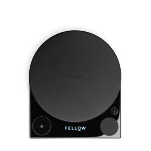 fellow tally pro studio digital coffee scale - precision scale with glass top - digital kitchen scale for coffee & small goods up to 5 lbs - measures in g, oz, lbs, & mm - matte black