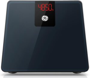 ge bathroom scale body weight: digital bmi weight balance scales fsa hsa eligible heavy duty measuring scale for people accurate bluetooth weighing scale electronic weigh scales, black