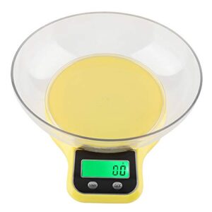 Food Scale with Bowl B21LW,Digital Food Scale with LCD Display Food Scale Kitchen Food Scale Digital Cooking Multifunction Weight Scale with Bowl (Yellow)